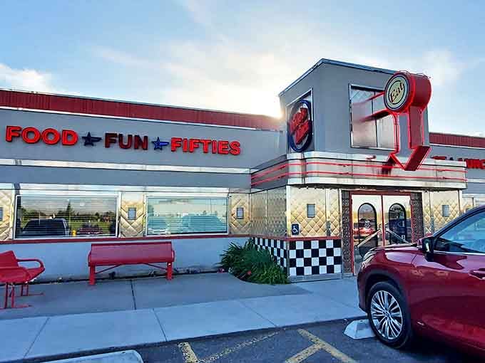 Time travel never tasted so good! This 1950s-style diner promises "Food, Fun, Fifties" and delivers on all three with chrome-trimmed nostalgia.