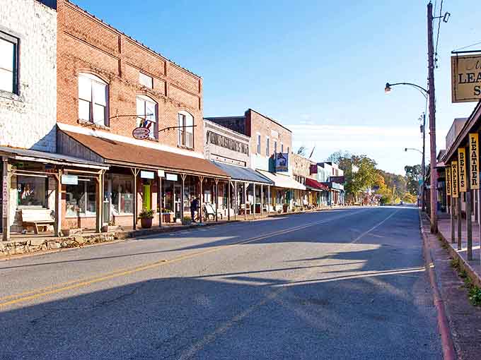 Hardy's historic main street looks like a movie set where time decided to take a well-deserved coffee break.