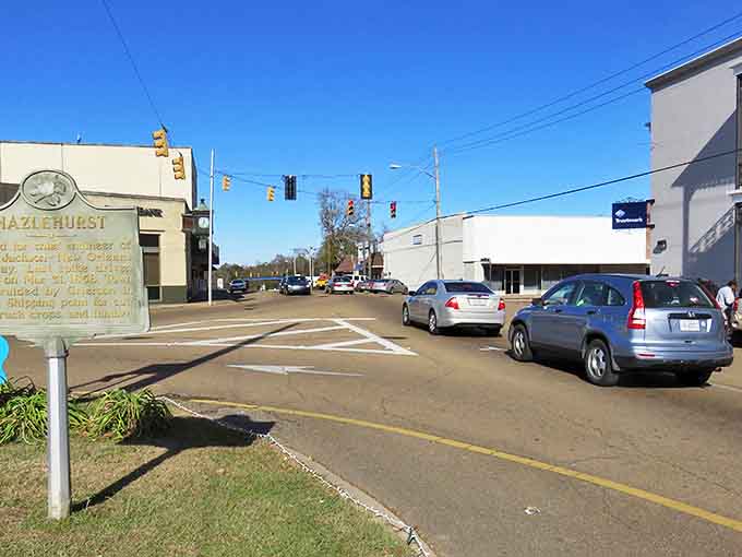 Downtown Hazlehurst, where traffic lights seem optional and friendly waves are mandatory.