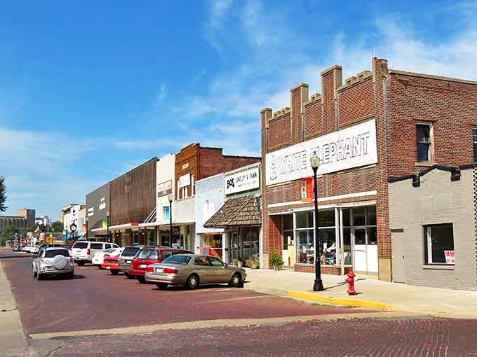 Classic Main Street charm meets modern convenience in downtown Sikeston's perfectly preserved brick buildings.