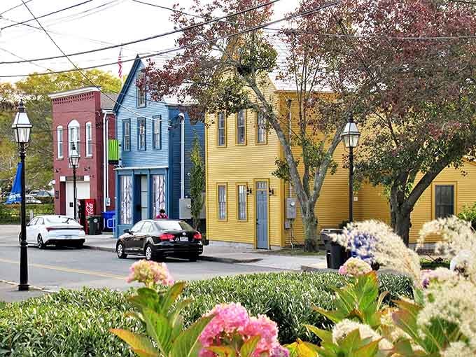 Colorful colonial buildings line Bristol's streets, a rainbow of history that makes even a simple stroll feel like time travel.