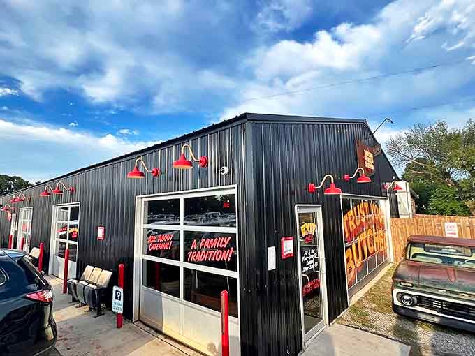 The Butcher BBQ Stand's rustic exterior promises what every barbecue pilgrim seeks: authentic smoke and meat magic worth the journey.
