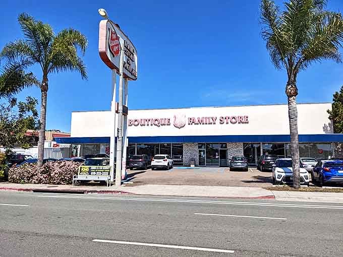 Palm trees and bargains await! This San Diego Salvation Army location is where smart shoppers find their secret weapon.