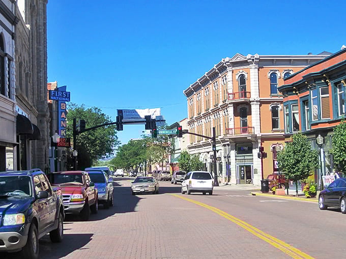 Historic buildings stand shoulder to shoulder in Trinidad, whispering stories from Colorado's colorful past.