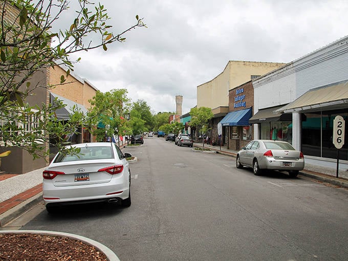 These charming storefronts with their colorful awnings are Walterboro's version of a welcome committee.