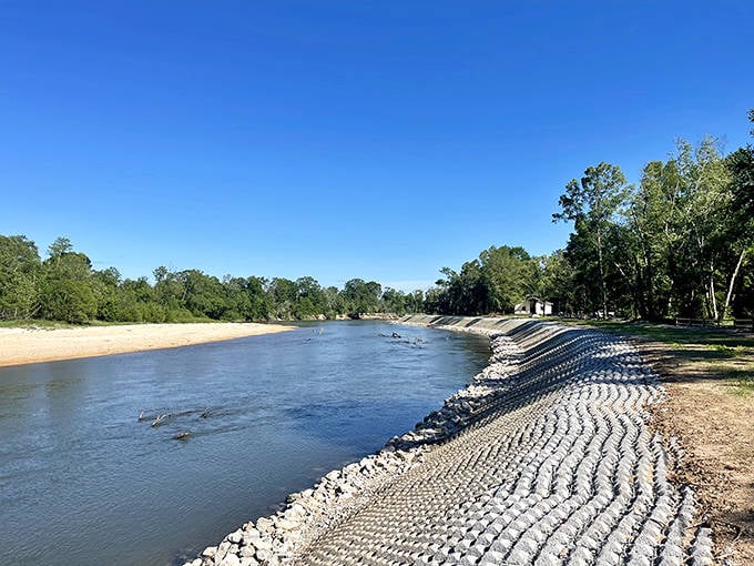 The Bogue Chitto River flows like nature's lazy river ride, but without the chlorine or that one guy who definitely just did something unspeakable in the water.