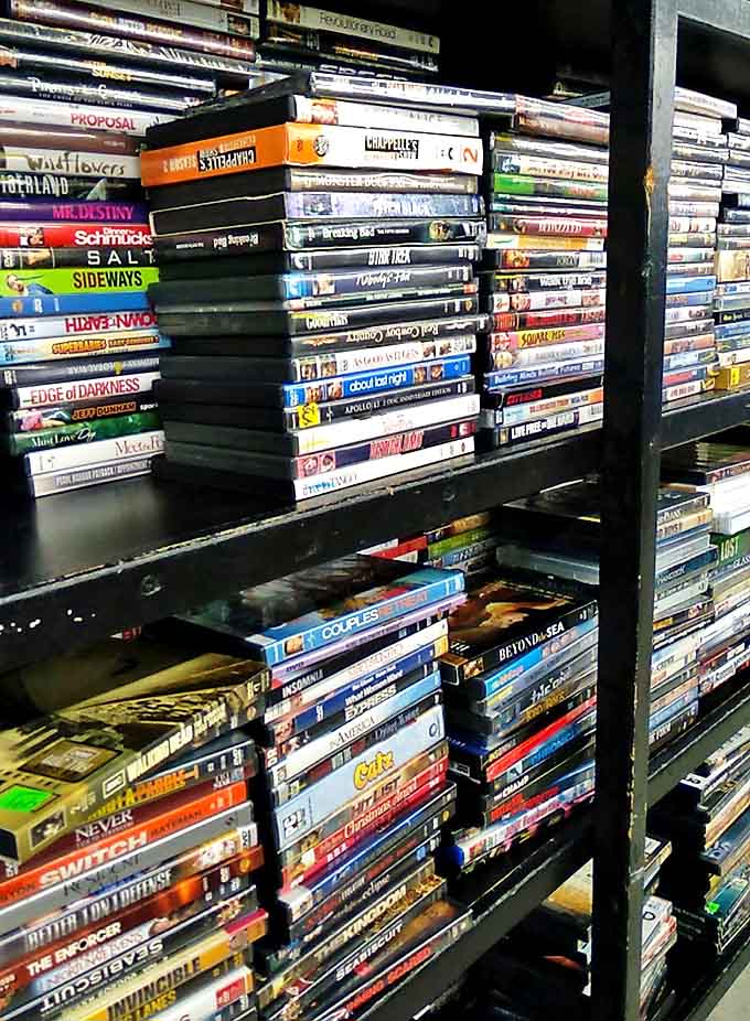 A cinephile's dream archive &ndash; from blockbusters to obscure indies, these DVD shelves are Netflix's physical ancestor.