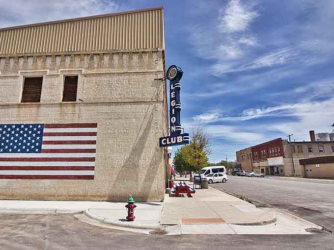 The Legion Club stands as Choteau's social cornerstone, where stories flow as freely as the drinks and American pride is displayed in grand fashion.
