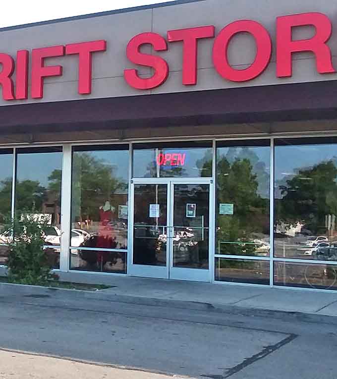 Glass doors swing open to possibility. That "OPEN" sign might as well read "Abandon budget concerns, all ye who enter here."