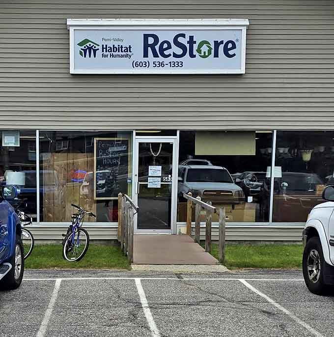 Step inside and prepare for the ultimate treasure hunt. This entrance might look modest, but it's the gateway to furnishing nirvana.