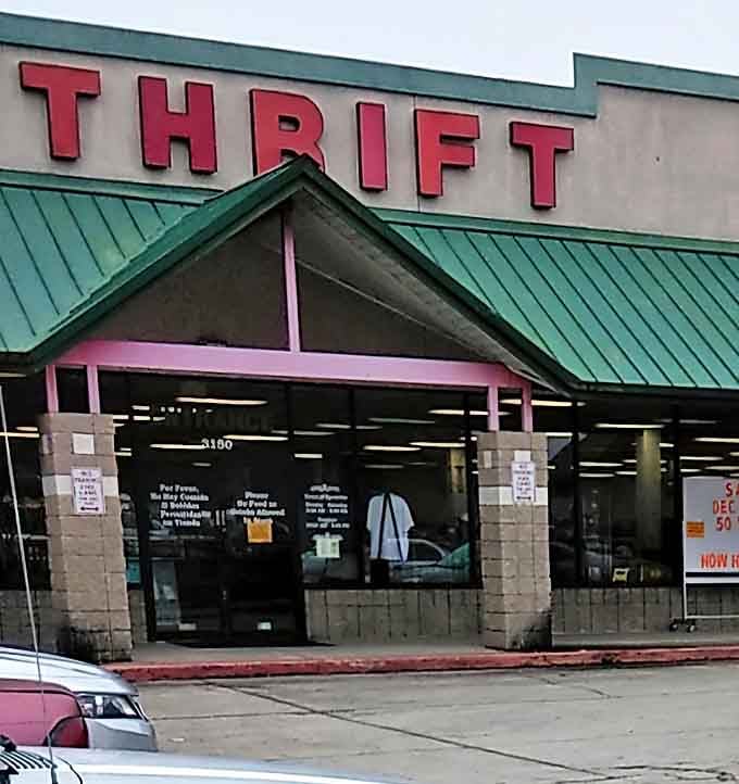 The gateway to bargain paradise announces itself with no-frills charm. Like the best hole-in-the-wall restaurants, the unassuming exterior hides the real magic inside.