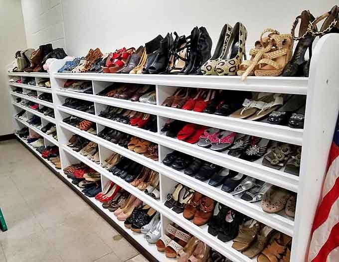 Shoe heaven exists, and it's organized by size! From barely-worn designer pumps to vintage boots with stories to tell, footwear fantasies come true here.
