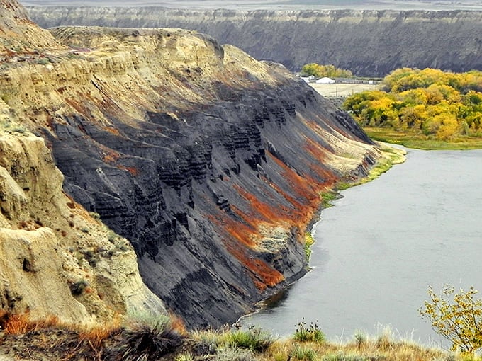 Nature's own layer cake along the Missouri River breaks. Geology never looked so dramatic or Instagram-worthy.