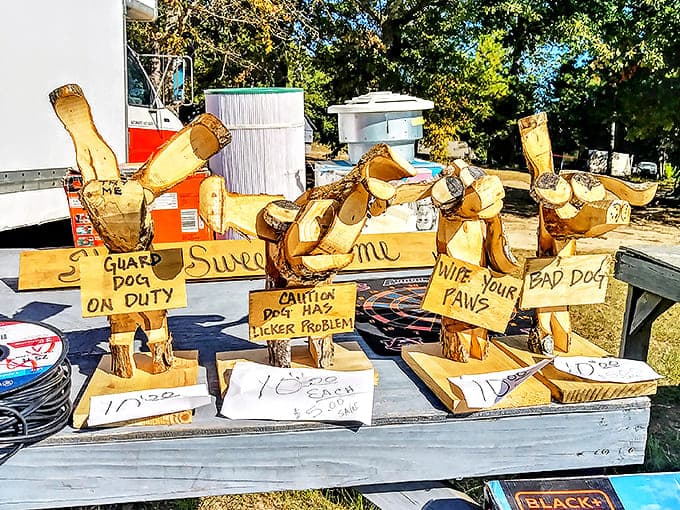 These wooden watchdogs won't bite your wallet! Handcrafted canine guardians with personality to spare&mdash;each one practically begging to stand sentry at your front door.