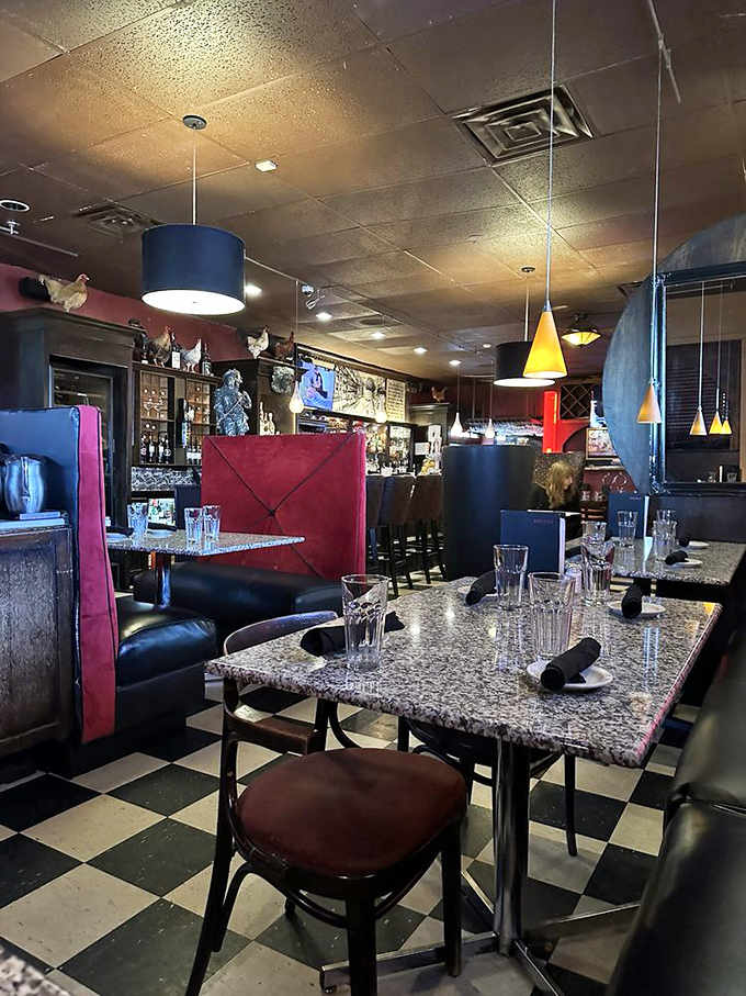 Inside, the checkered floor and cozy booths create that perfect bistro atmosphere &ndash; part Paris, part Oklahoma, all delicious.