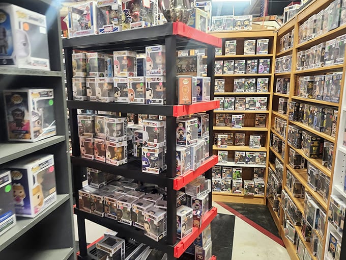 Pop culture paradise! Funko collectors might need to schedule an entire afternoon just for this aisle of vinyl-headed nostalgia.