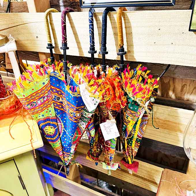 These aren't your basic black umbrellas from the drugstore. They're wearable art that makes rainy days something to look forward to.