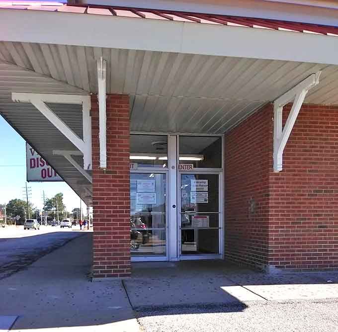 Step through these unassuming doors and prepare for a time-traveling retail adventure. Like Alice's rabbit hole, but with significantly better clothing options and fewer talking animals.