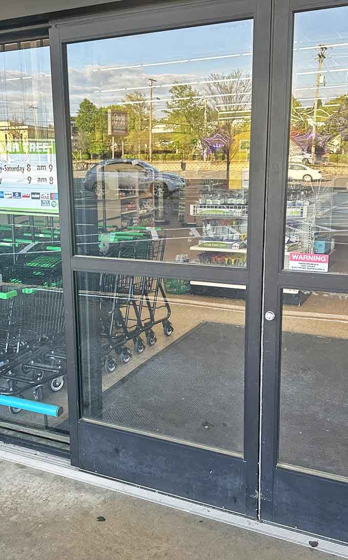 The gateway to affordable paradise. Those sliding doors might as well be whispering, "Come on in, your twenty bucks is about to feel like a hundred."