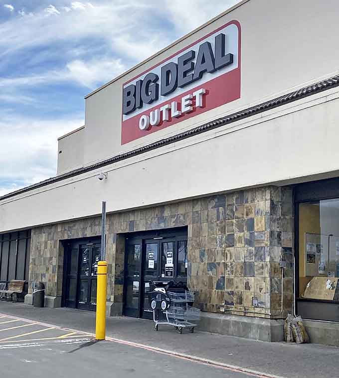 Like a portal to bargain heaven, these unassuming doors lead to a treasure trove that would make even the most frugal shopper's heart race.