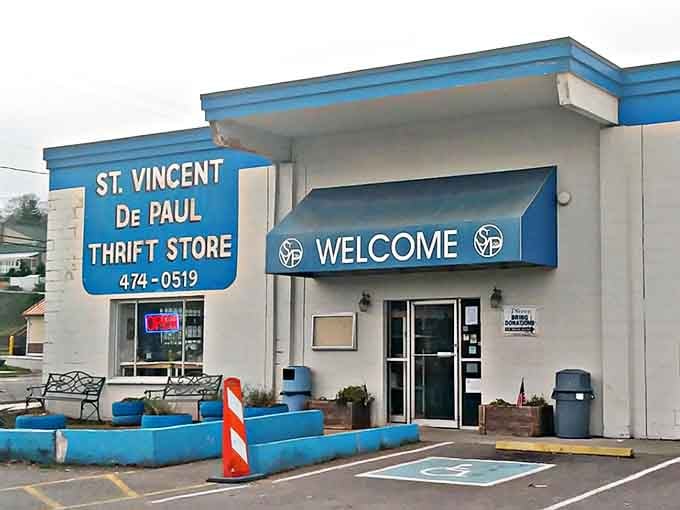 That iconic blue awning isn't just a weather shield&mdash;it's the gateway to possibility, where one person's castoffs become another's cherished finds.