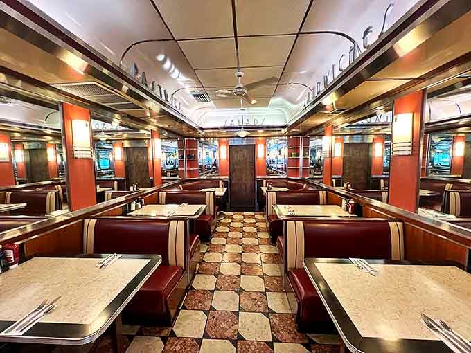 Step inside and time-travel to the golden age of diners. Those red vinyl booths aren't just seats&mdash;they're front-row tickets to comfort food paradise.