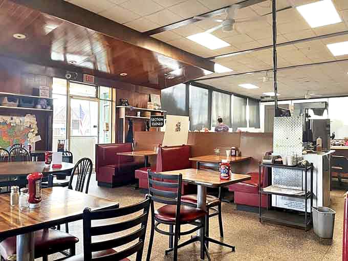 Step inside and time slows down &ndash; red vinyl booths, wood paneling, and the gentle hum of conversation create the perfect backdrop for culinary memories.