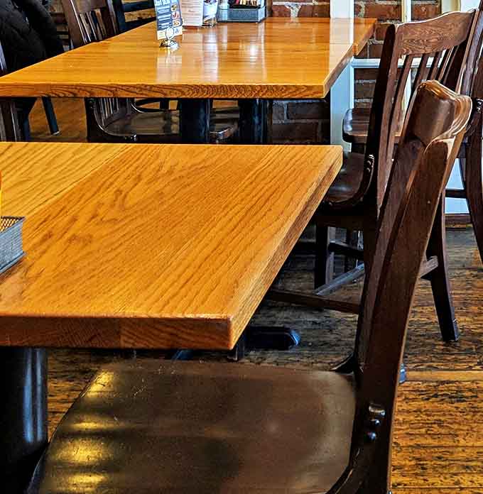 Wooden tables worn smooth by decades of elbows, conversations, and coffee cups &ndash; if furniture could talk, these would have bestselling memoirs.