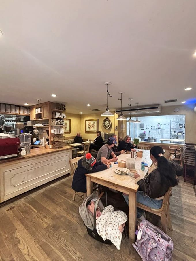 Wooden tables, warm lighting, and the promise of carbohydrate perfection &ndash; this is where neighborhood regulars become family over caf&eacute; au lait.