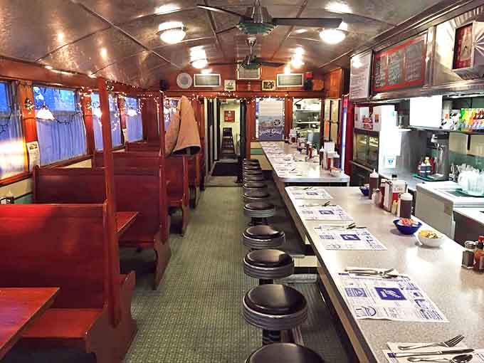 Step inside and the world slows down. Classic counter seating and red vinyl booths create the perfect backdrop for morning conversations and coffee refills.