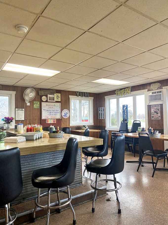 The classic wood-paneled interior isn't trying to impress Instagram&mdash;it's too busy perfecting breakfast for people who know the difference.