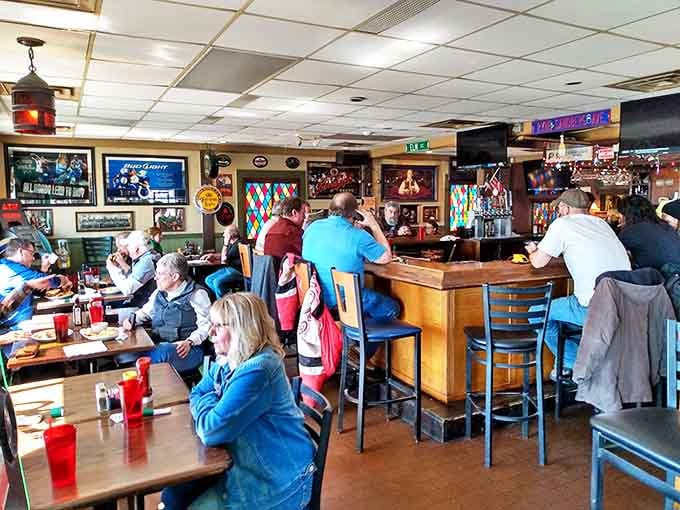 Where everybody might not know your name yet, but they'll remember your order. The warm wood and bustling bar create that perfect "I've found my new favorite spot" feeling.