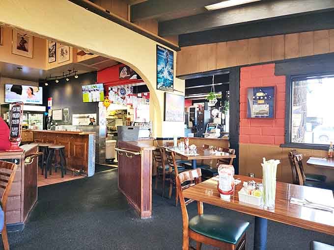 Step inside to wooden booths and warm lighting that feels like dining in your favorite uncle's rec room&mdash;if he were a culinary genius.