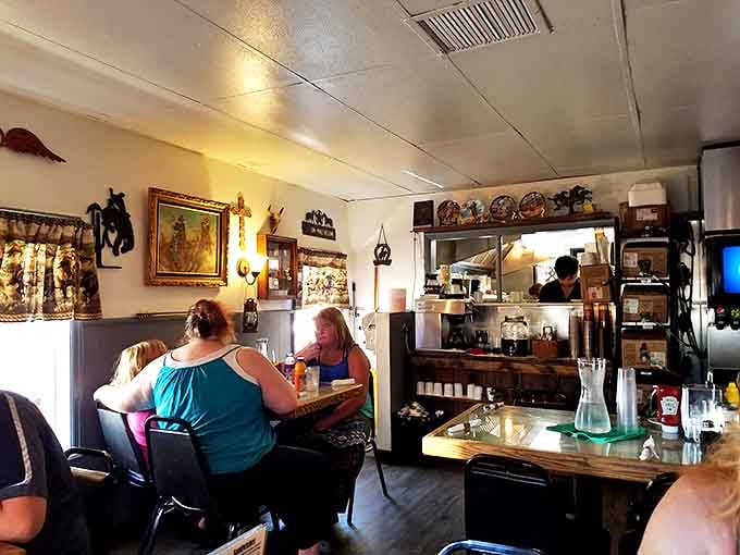 Western memorabilia isn't d&eacute;cor here&mdash;it's biography. Each cowboy painting and artifact tells a chapter of Wyoming's story while you tell yours over coffee.
