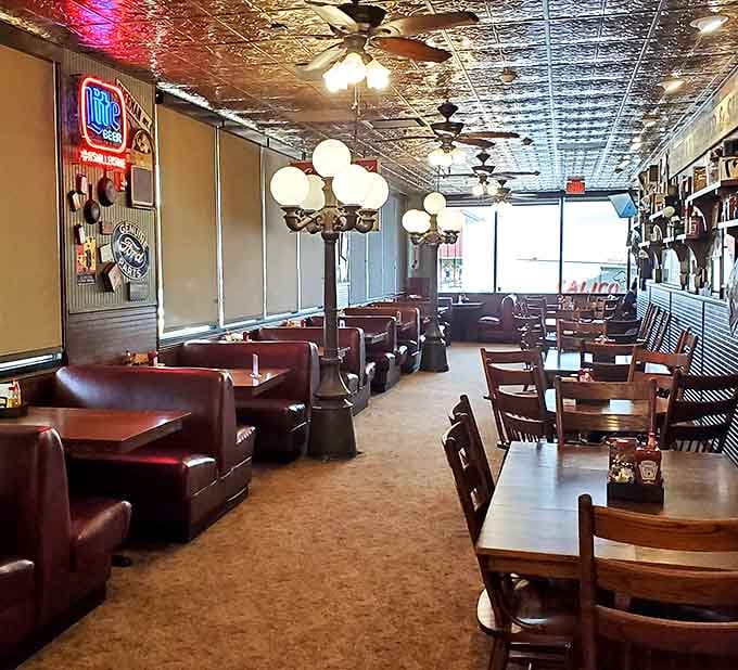 Step inside and time slows down &ndash; those pressed tin ceilings and globe lights aren't trying to be retro, they've simply always been here, waiting for you.