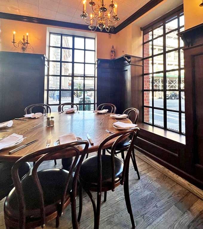 Time stands still in this wood-paneled sanctuary where conversations have flowed as freely as the wine since Grover Cleveland was president.