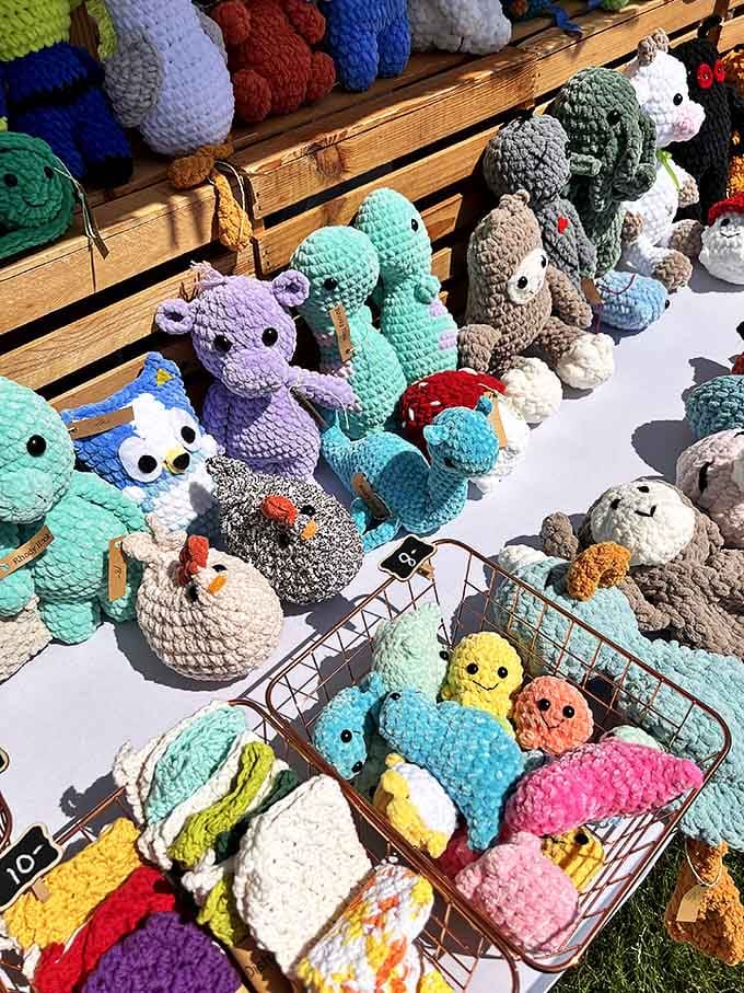 Handcrafted critters with personality to spare. These aren't just stuffed animals; they're conversation starters waiting to find their forever homes.