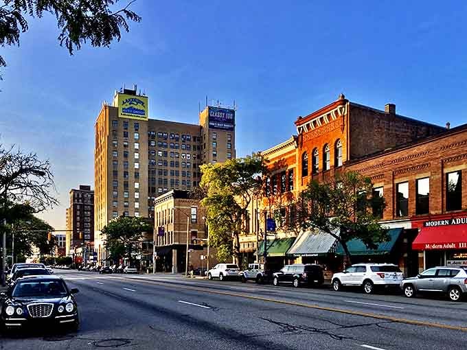 Downtown Erie's historic architecture tells stories of yesterday while housing today's shops and eateries. Main Street charm without big city prices!