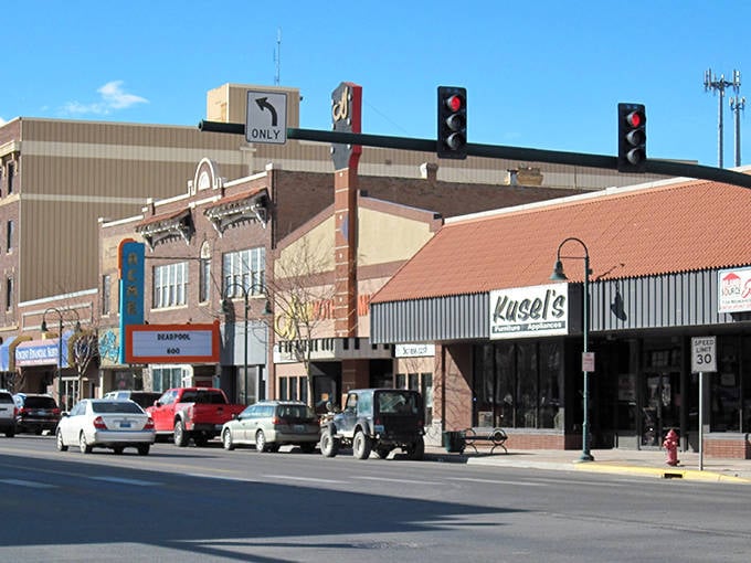 The Acme Theater stands as Riverton's cultural cornerstone, where $10 buys you a movie ticket and enough nostalgia to fill a popcorn bucket.