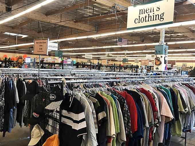 Men's clothing stretches to the horizon &ndash; more options than a Netflix menu, and considerably less time spent deciding what to pick.