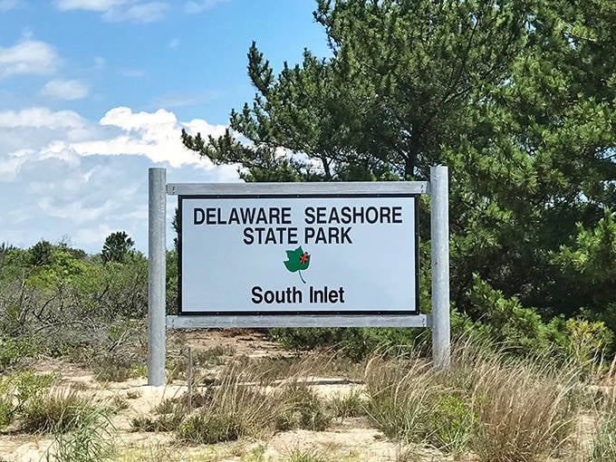 The sign says "South Inlet," but what it really means is "leave your stress at the entrance." Your coastal therapy session begins here.