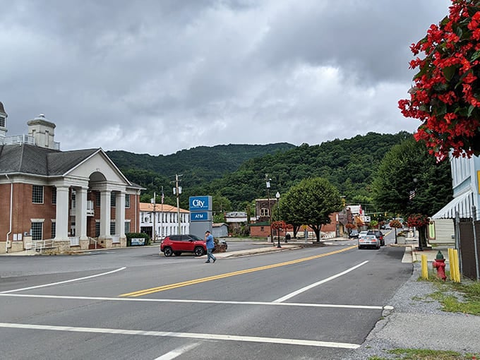 Downtown Marlinton unfolds like a Norman Rockwell painting come to life, complete with stately buildings, mountain backdrops, and not a traffic jam in sight.
