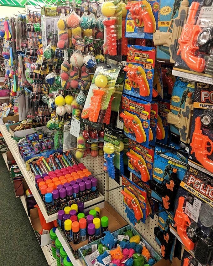 Childhood joy doesn't need a big price tag. This rainbow explosion of bouncy balls and water pistols proves fun still comes cheap.