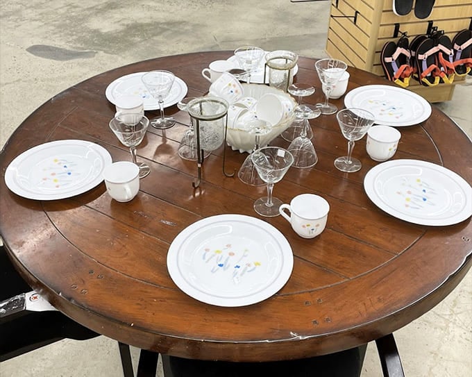 This wooden dining table isn't just furniture&mdash;it's a future family gathering spot waiting for your Thanksgiving debates and birthday celebrations.