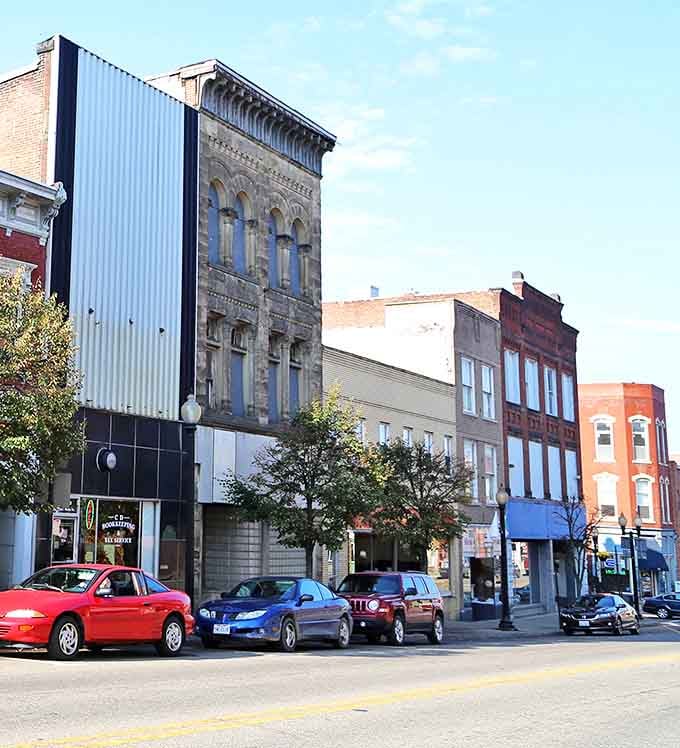 Barnesville's architectural gems stand proudly against a blue Ohio sky, like a living museum of America's small-town heritage.