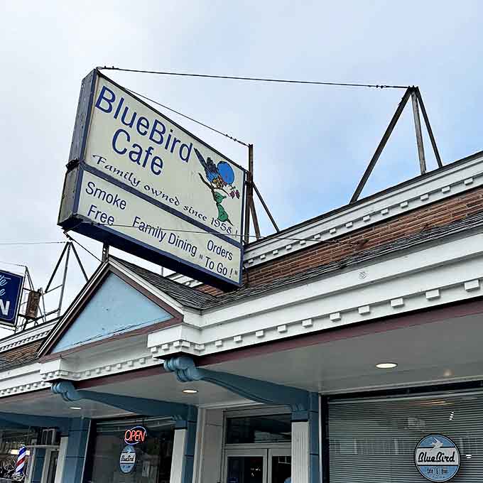 The Blue Bird Cafe's vintage sign has been guiding hungry travelers to comfort food heaven since before Instagram made food photos cool.