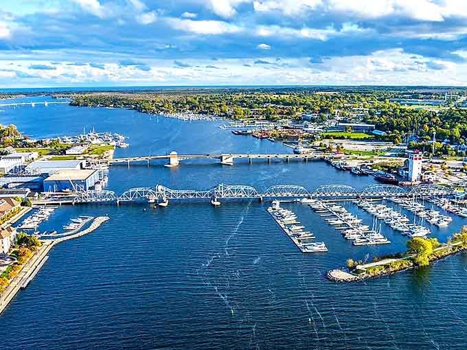 Sturgeon Bay's waterfront buzzes with boats and possibility, where Lake Michigan meets small-town charm.