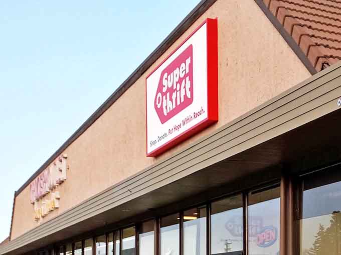 SuperThrift's bold red sign promises super savings inside this Bend bargain hunter's paradise.