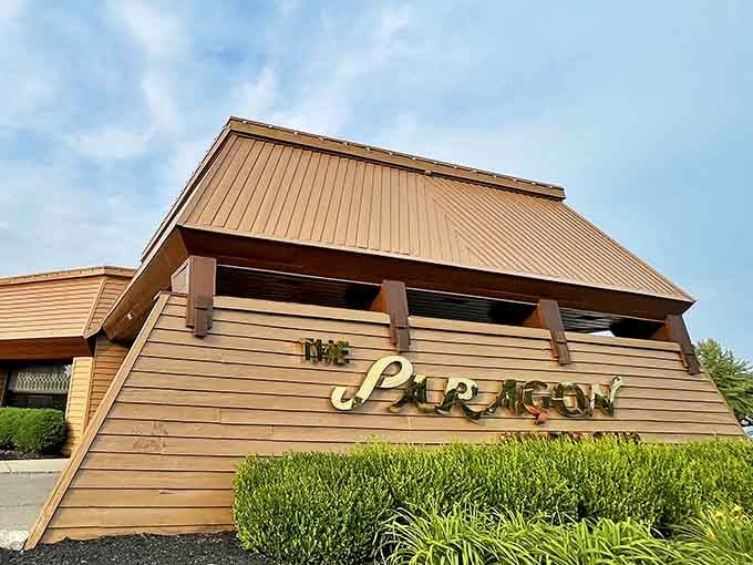 The Paragon's sleek exterior hints at the perfectly grilled steaks waiting inside this Dayton dining destination.