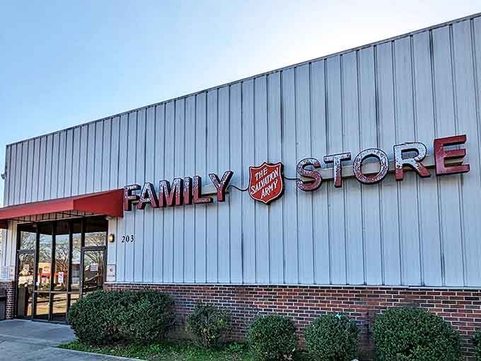 The Salvation Army's simple exterior hides a cavernous world of secondhand surprises.